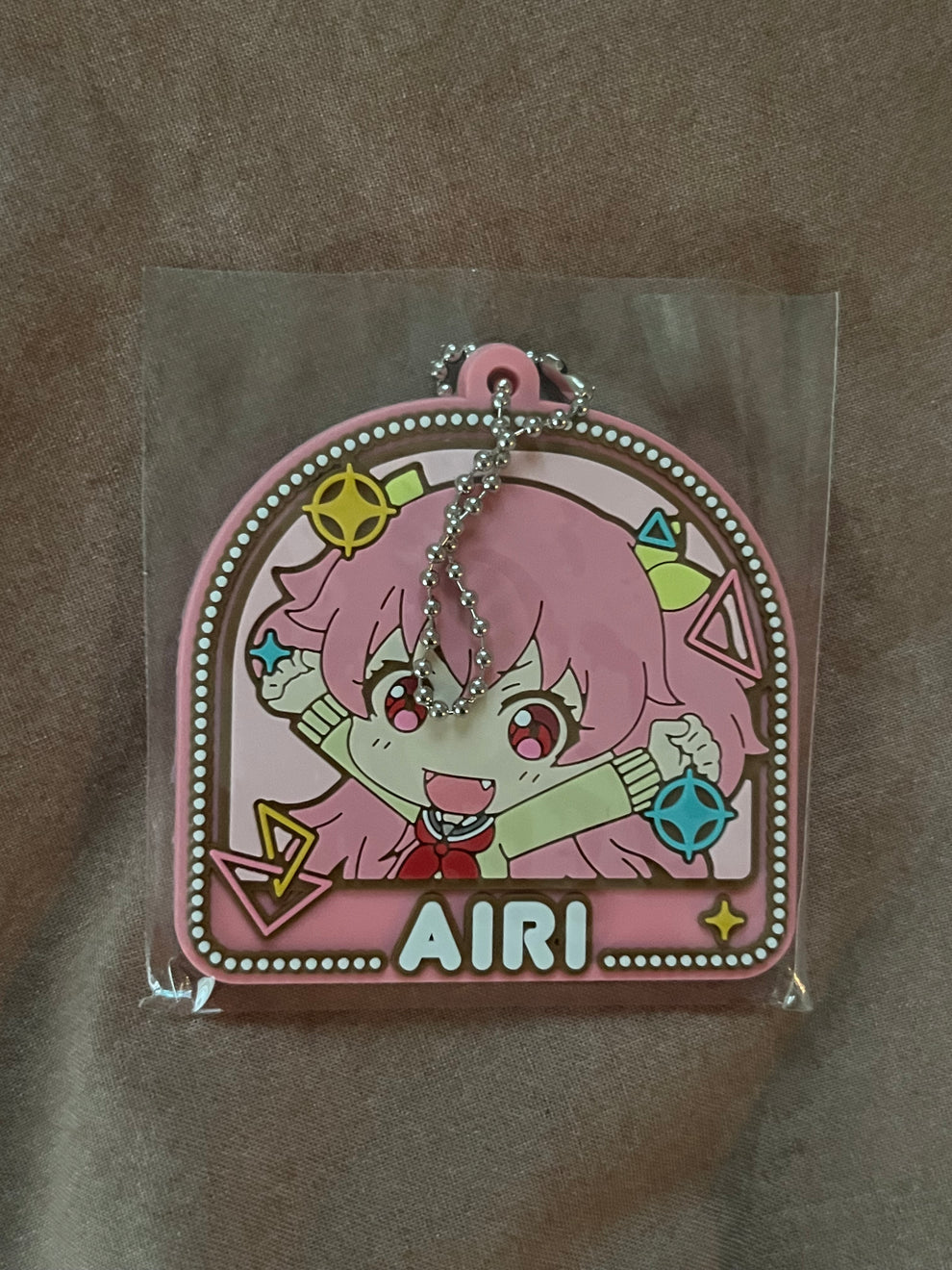 Project Sekai - Airi Momoi “Keep at it!” Stamp Rubber Keychain ...